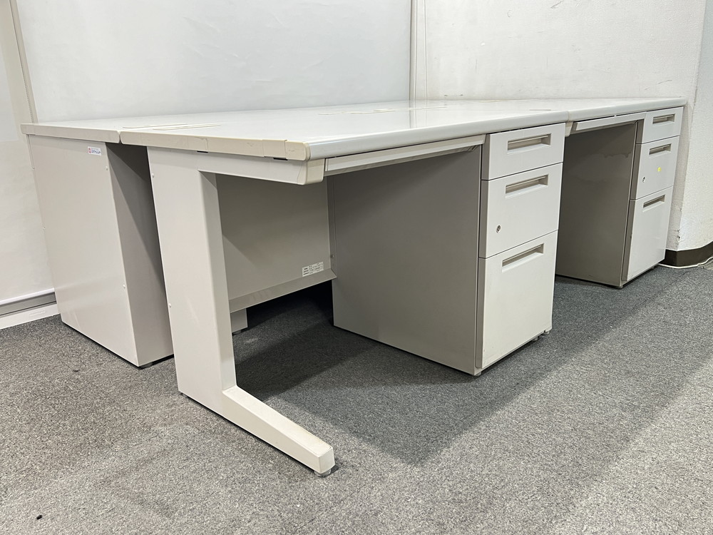 【送料無料 東京地区限定】【在庫18台あり】4台セット イナバ VDNシリーズ 開業セット 片袖机 片袖デスク オフィスデスク 事務机 ワーク ...